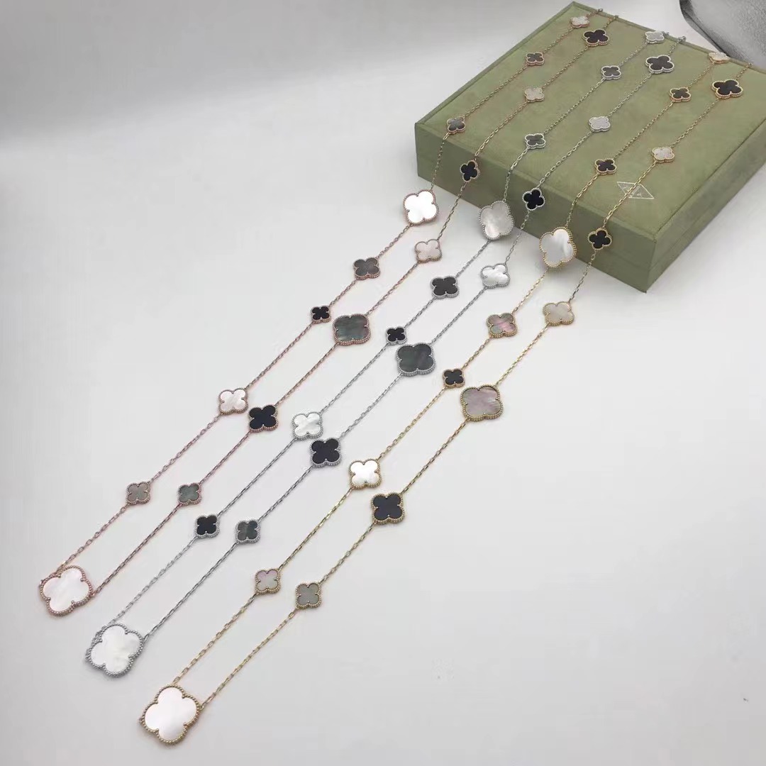 1:1 Van Cleef & Arpels Magic Alhambra Long Necklace 16 Motifs 120cm ...