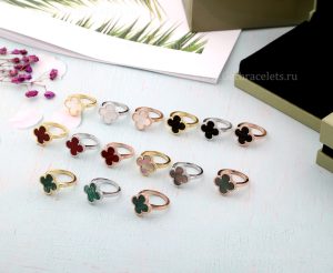 Replica Van Cleef Arpels Magic Alhambra Ring Wiht Mother-of-Pearl and ...